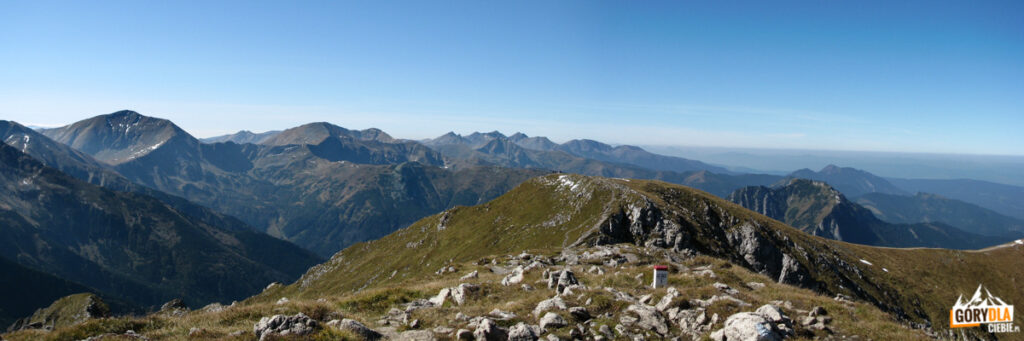 Czerwone Wierchy z Kasprowego Wierchu - mapa i opis trasy