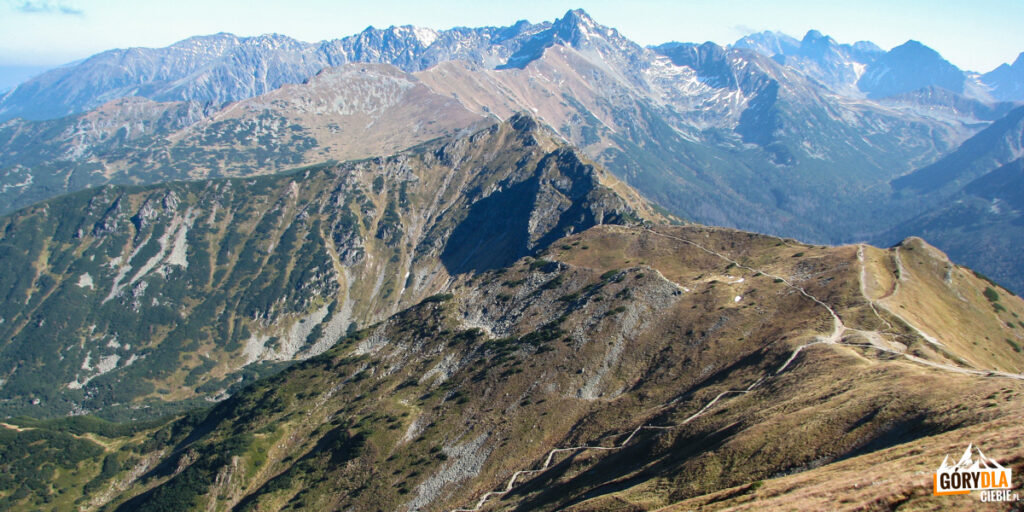 Czerwone Wierchy z Kasprowego Wierchu - mapa i opis trasy