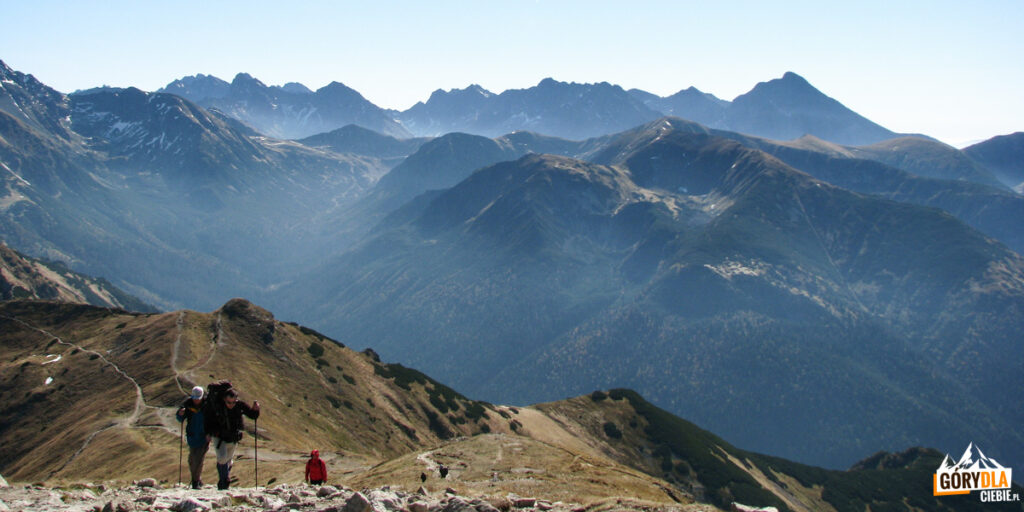 Czerwone Wierchy z Kasprowego Wierchu - mapa i opis trasy